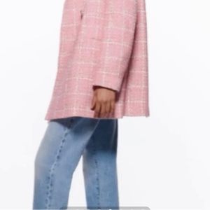 Zara | Jackets & Coats | Zara Nwt Pink Check Coat Chanel Jackie Kennedy ...